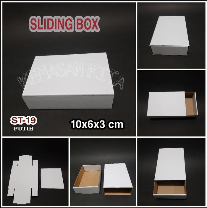 Jual KOTAK ST-19 10X6X3 CM KARDUS SLIDING KARTON BOX AKSESORIS SOUVENIR ...