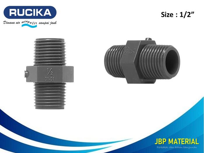 Jual Sambungan Pipa PVC Double Nipple AW 1/2" Dobel Nepel 1/2 Inch Rucika - Kota Pekanbaru - JBP ...