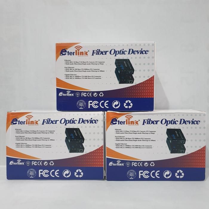 Jual HTB 3100 A+B Fiber Optical Media Converter Eterlink - Kab. Sleman - Sinacomp | Tokopedia