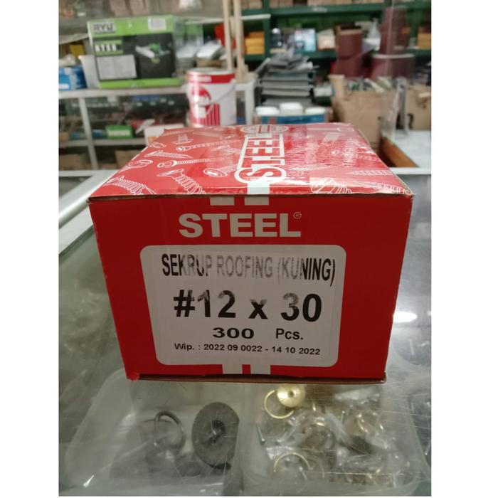 Jual baut roofing/baut spandek/baut baja ringan kuning 12x30 L (dus ...