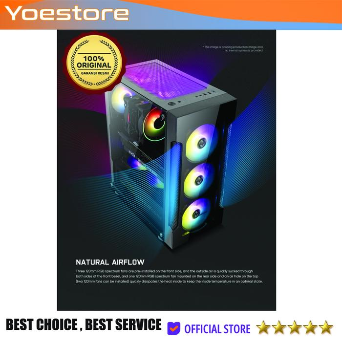 Promo Casing ABKONCORE T250 V2 - Midle Tower Gaming Case 4 FAN Cicil 0% ...