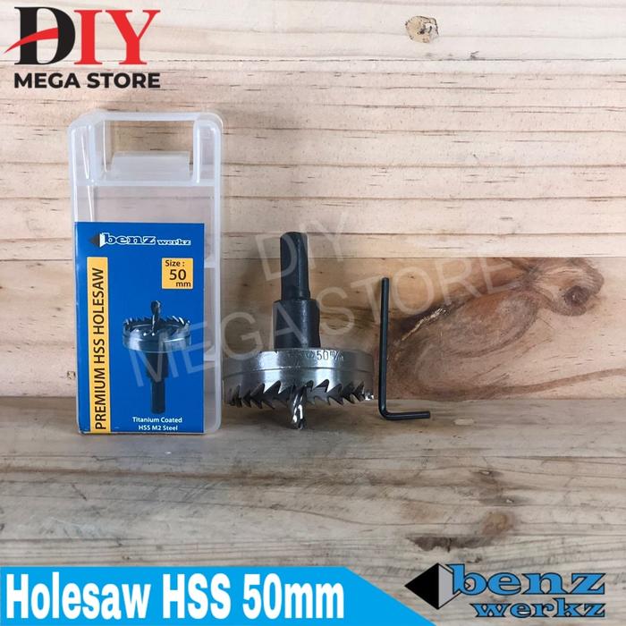 Jual Mata bor holesaw HSS 50mm / mata bor plong besi tipis, kayu benz ...