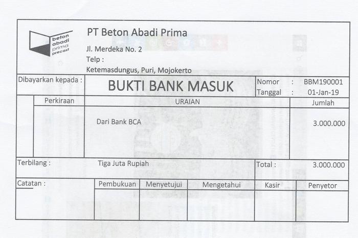Jual Form Formulir bukti kas keluar bank masuk BKK BBM excel accounting ...