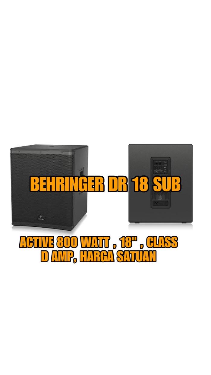 Jual ACTIVE SUBWOOFER BEHRINGER DR 18 SUB - HARGA SATUAN - Kota ...