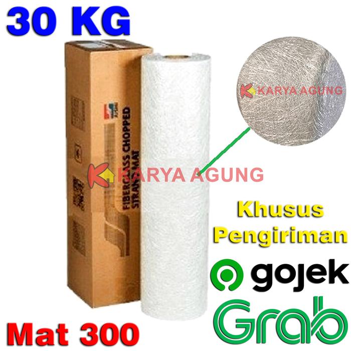 Jual GOJEK/GRAB! Fiberglass Mat 300 Roll / Serat Fiber Rol Glass Matt ...