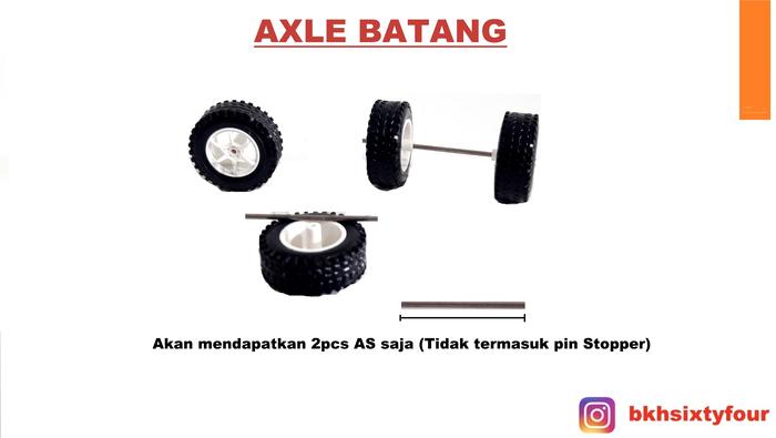 Jual Axle Premium As extender untuk DIecast Skala 64 - AXLE BATANG, RWB ...