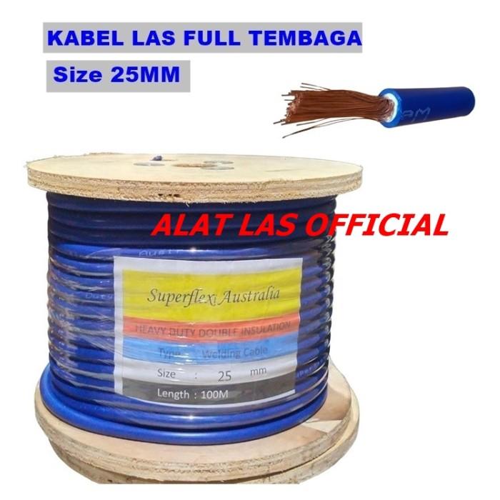 Jual Kabel Las Superflexi 25MM Biru Full Tembaga Welding Cable - Per ...