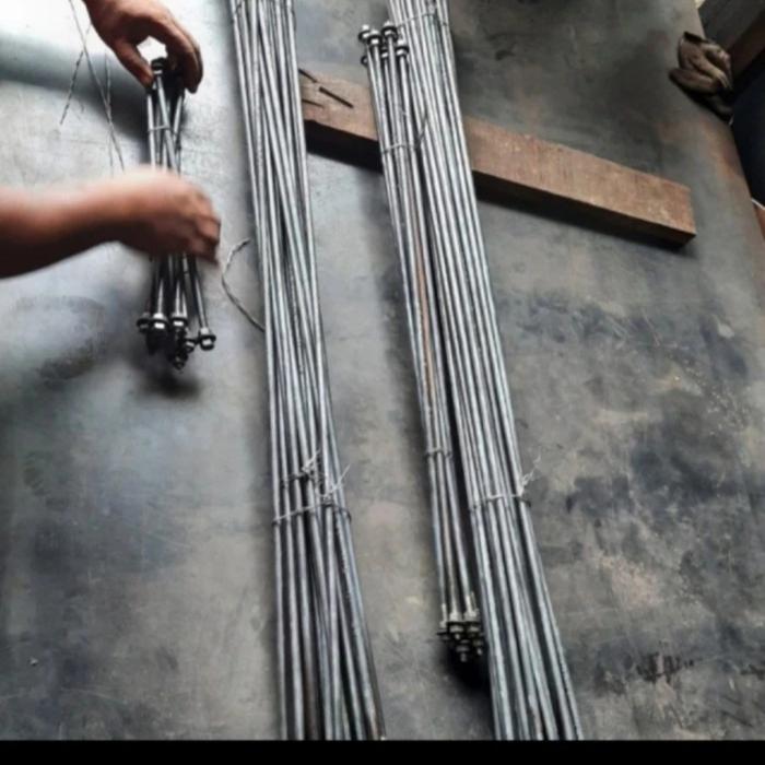 Jual besi trekstang 10 mm panjang 1,6 m include 4 mur + 2 ring - Kab ...