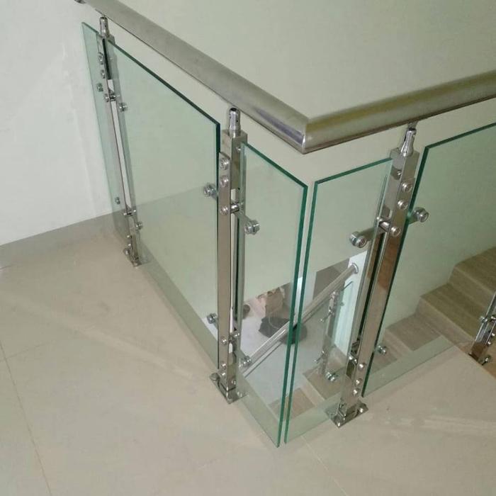 Jual railing tangga stainless kaca tempered 10mm - Kota Tangerang ...