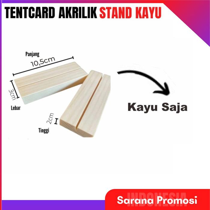 Jual Tend Card Akrilik Kayu A6 / Tend Holder Akrilik Kayu - Akrilik ...