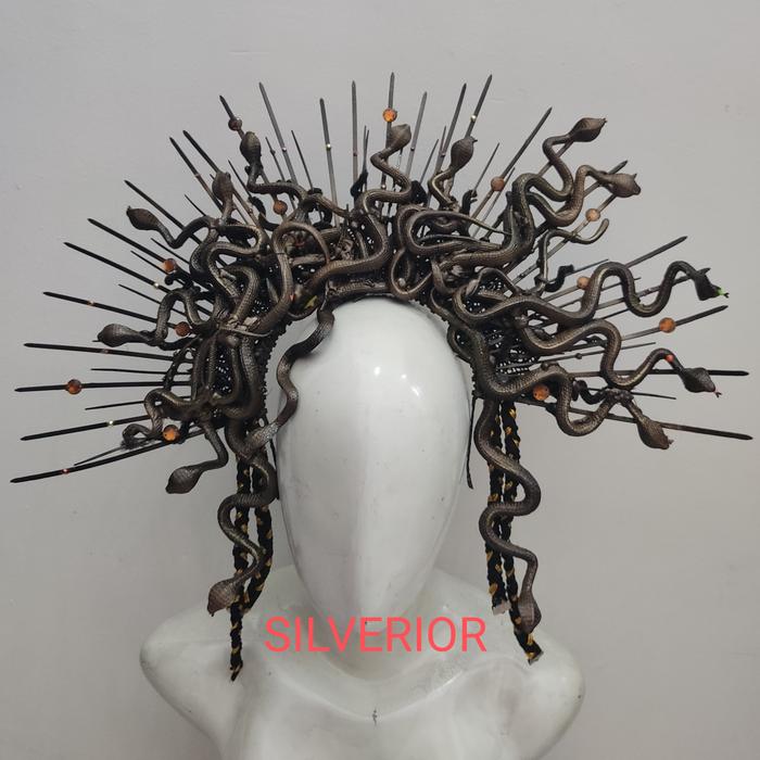 Jual Bando aksesoris rambut kepala cosplay catwalk halloween ular ...