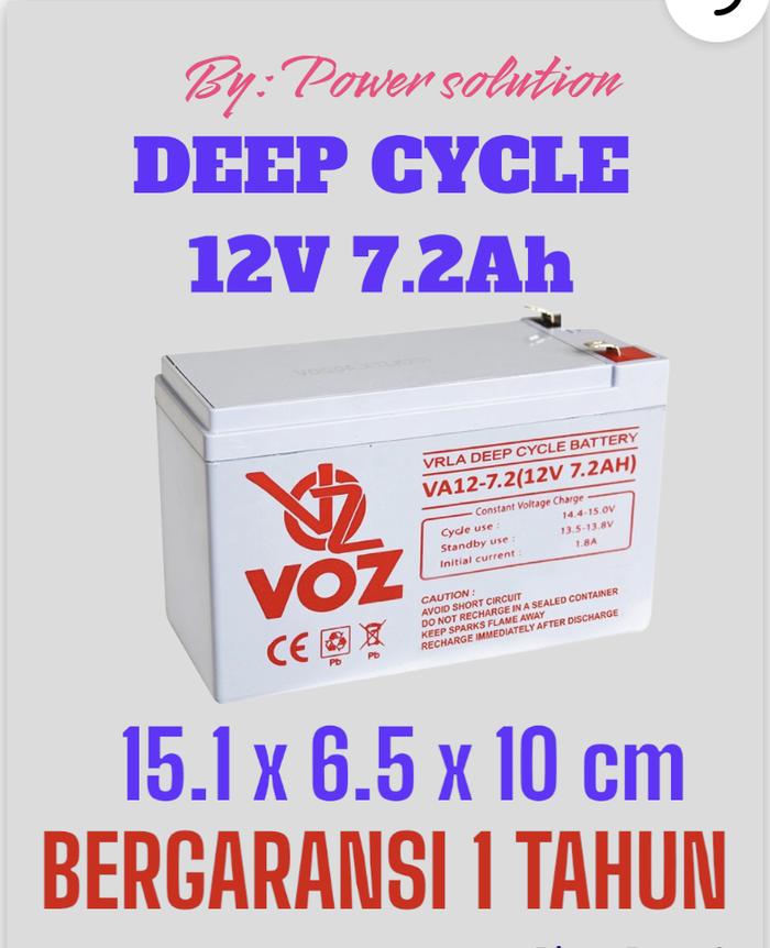 Jual AKI BATERAI VRLA DEEP CYCLE UPS 12V 7AH 7.2AH 12 Volt 7 Ah 7.2 Ah - Jakarta Pusat - Power ...
