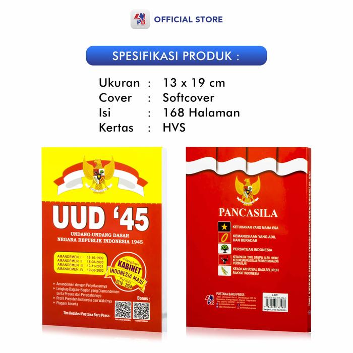 Jual Uud 45 : Undang-undang Negara Republik Indonesia 1945 Terbaru Di ...