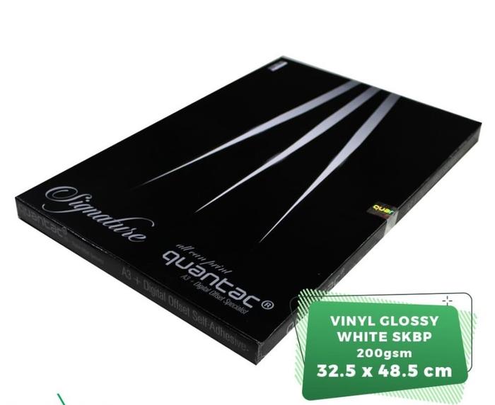 Jual Kertas A3+ Sticker QUANTAC Vinyl Glossy White SKBP-1PACK-100LBR ...
