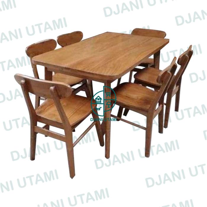 Jual Set Meja Makan 6 Kursi Kayu Jati Ropan Minimalis - Kab. Jepara - Djani Utami | Tokopedia