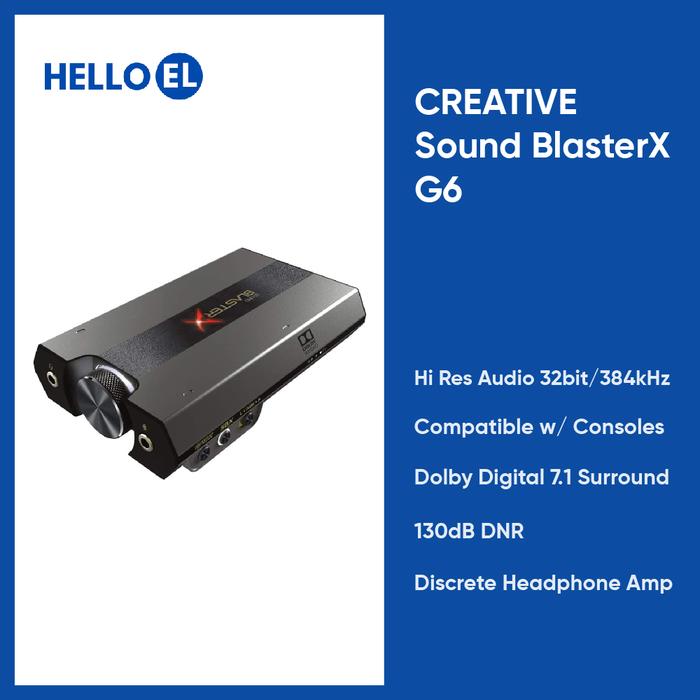 Jual Creative Sound BlasterX G6 SoundBlasterX Gaming DAC Sound Card ...