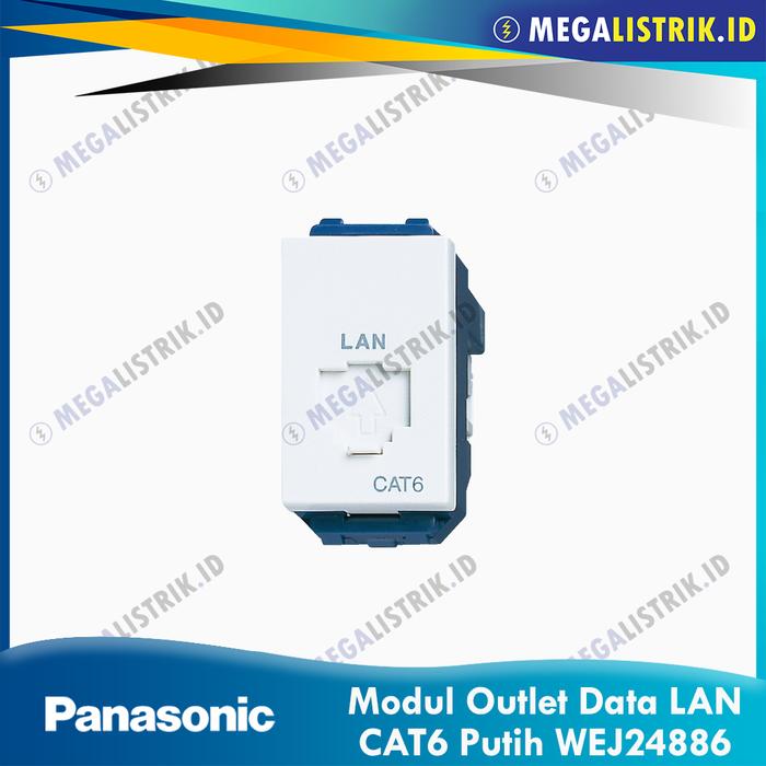 Jual Panasonic Modul Data LAN CAT6 / CAT 6 8P 8C Wide Series Putih ...