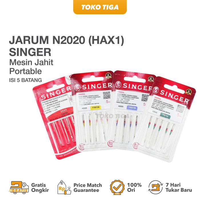 Jual Jarum SINGER 2020 RED Blisters Needles (Mesin Jahit Portable) - 21 ...