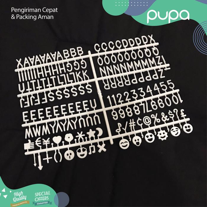 Promo SET HURUF DAN ANGKA LETTER BOARD TAMBAHAN REFILL Tulisan /abjad ...