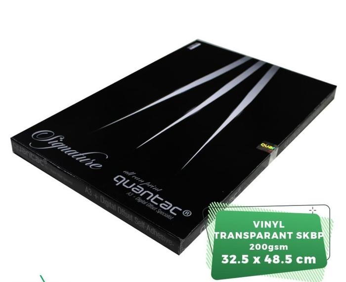 Jual Kertas A3+ Sticker QUANTAC Vinyl Transparant SKBP-1PACK-100LBR ...