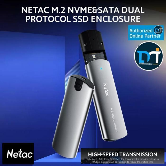 Jual Netac WH31 - Dual Protocol M.2 SATA & M.2 NVMe SSD Enclosure ...
