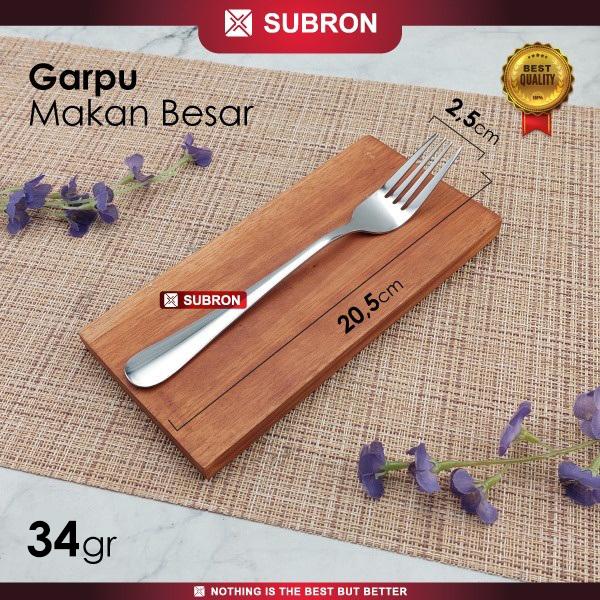 Jual SUBRON Alat Makan Sendok Garpu Pisau Makan Besar Kecil Sayur Tebal ...