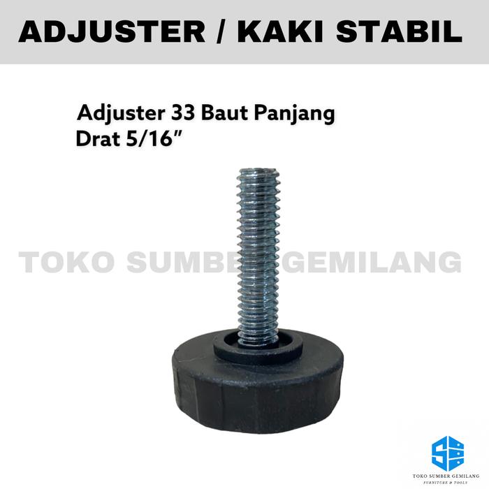 Jual Stabil Kaki Meja / Stabil Kaki Adjuster / Adjuster 33 Baut Panjang ...