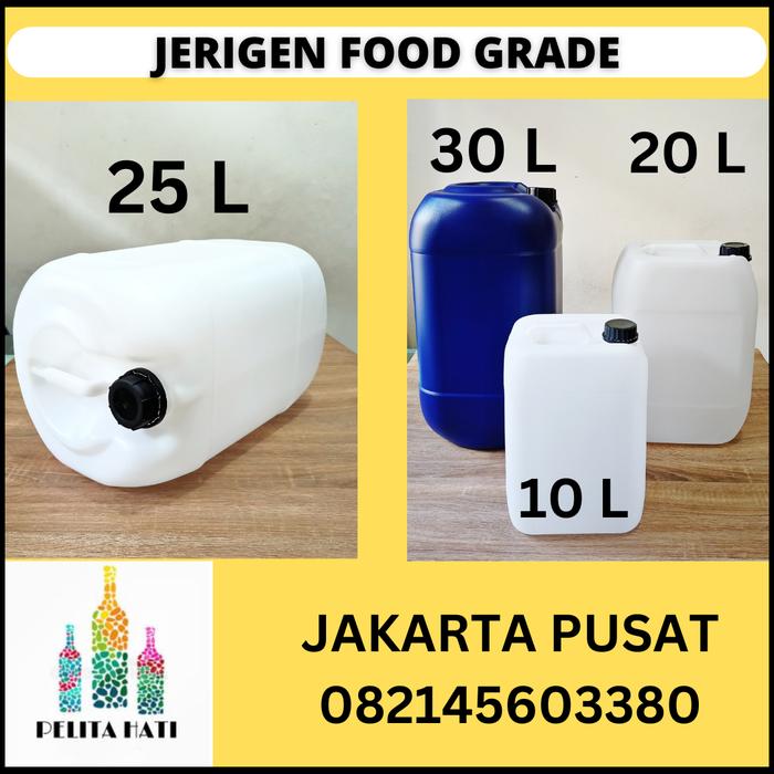 Jual JERIGEN PLASTIK FOOD GRADE UKURAN 10 18 20 25 30 LITER BARU SEGEL ...