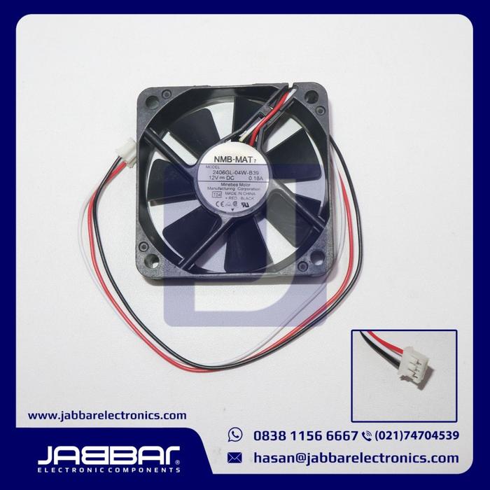 Jual 2406GL-04W-B39 12VDC 0.18A NMB-MAT7 FAN (3 CABLE - 6x6x1.5 cm ...