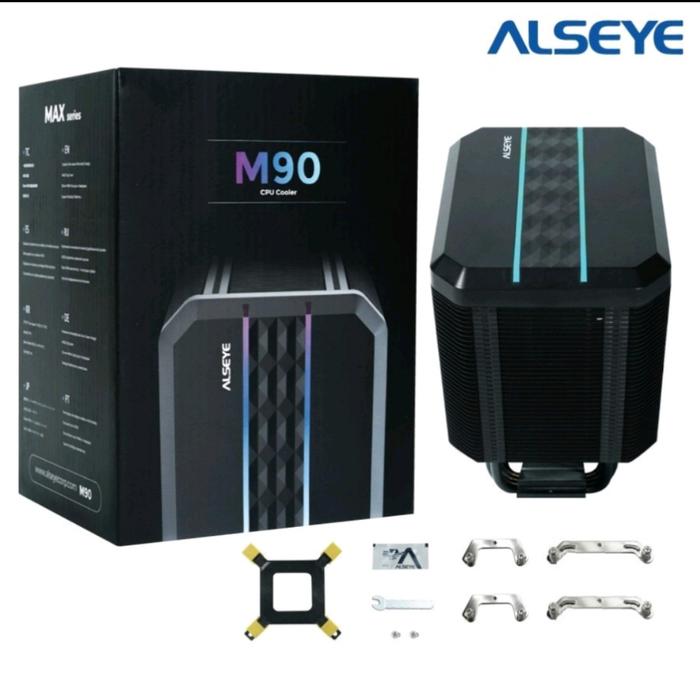 Jual CPU FAN ALSEYE M90 ARGB CPU AIR COOLING MINI DOUBLE TOWER WITH FAN ...