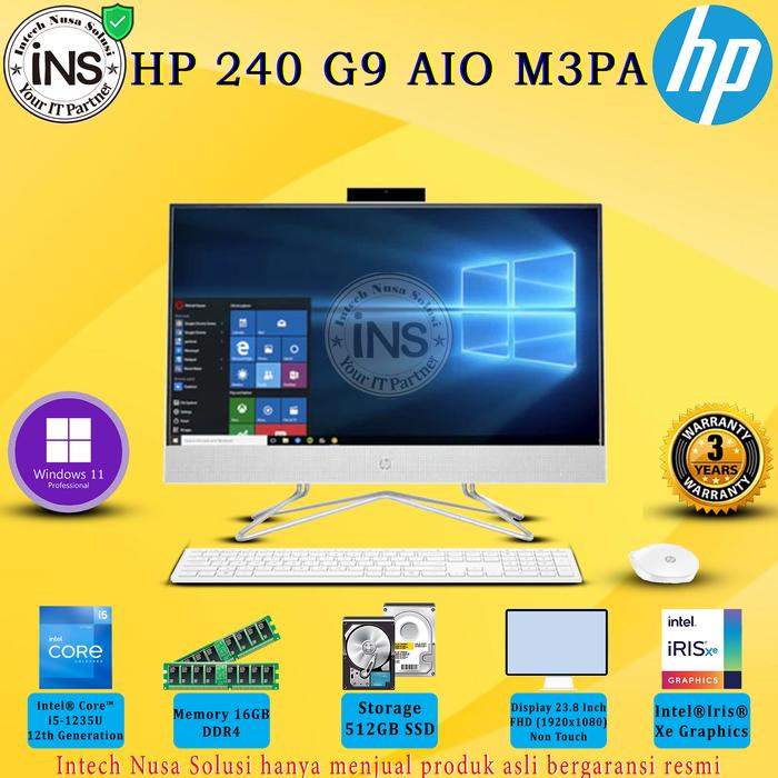 Jual HP ProOne 240 G9 AIO 6L7M3PA i5-1235U 16GB 512GB SSD WIN11PRO 3YR - Jakarta Pusat - Intech ...