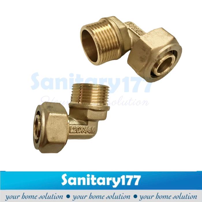 Jual Keni 3/4 pipa air panas drat luar KPL-knie kni sambungan elbow ...