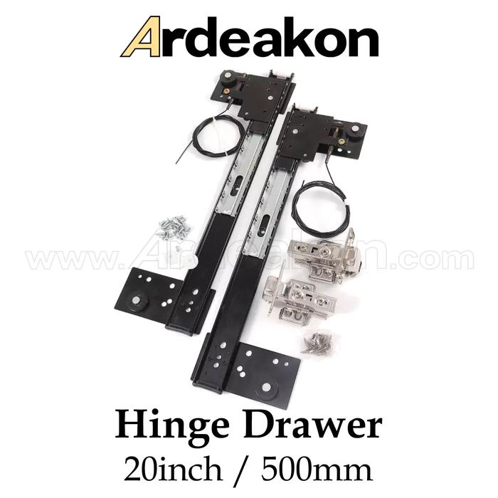 Jual Engsel Rel Pintu Lemari Soft Close 20Inch 50cm Stainless Steel ...