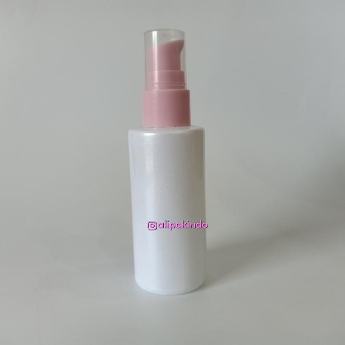 Jual BOTOL LOTION PUMP 50ML KACA PUTIH BAHU DATAR BOTOL ESSENCE 50BD ...
