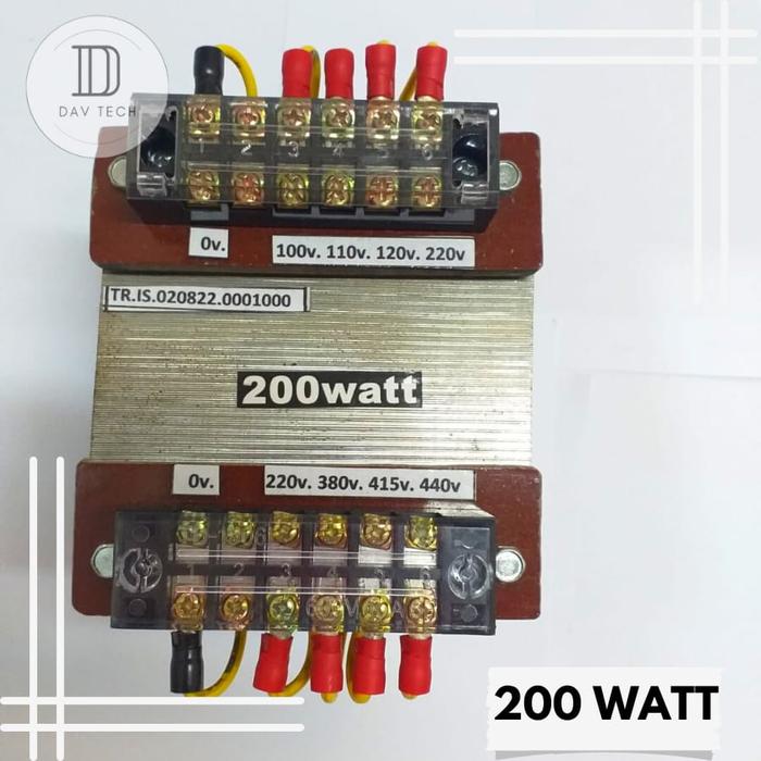 Jual TRAFO ISOLASI 200 WATT HERRATA, 0/220/380/415/440, 0/100/110/120 ...
