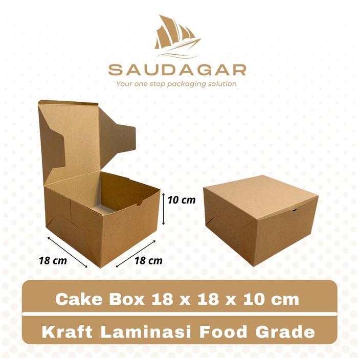 Jual Box kotak kardus kue bolu cake bahan kraft food grade - Kraft ...