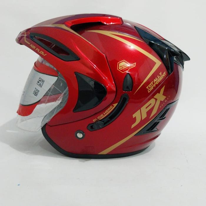 Jual Helm Half Face JPX Supreme Solid (aneka warna) - Maroon Glos, L ...
