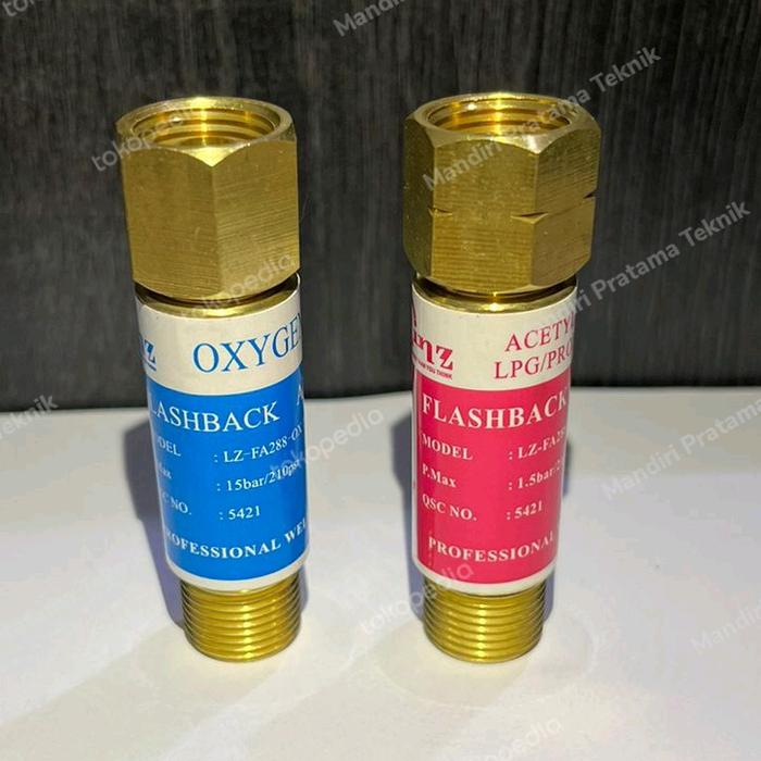 Jual Flashback for regulator oxygen, acetylene/LPG (HARGA PER SET ...