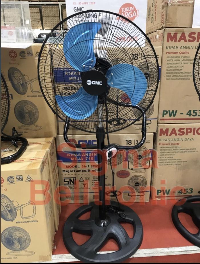 Jual Stand fan 3in1 GMC-728. Kipas angin BESI 18 inch berdiri,meja ...