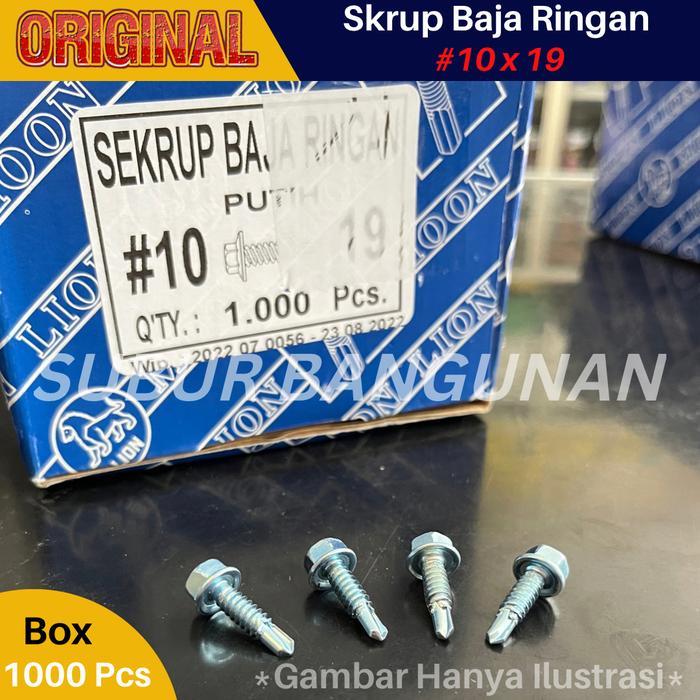 Jual Skrup / Sekrup Baja Ringan 10 x 19 Baut Canal C (Box isi 1000 Pcs) - Kota Makassar - Subur ...