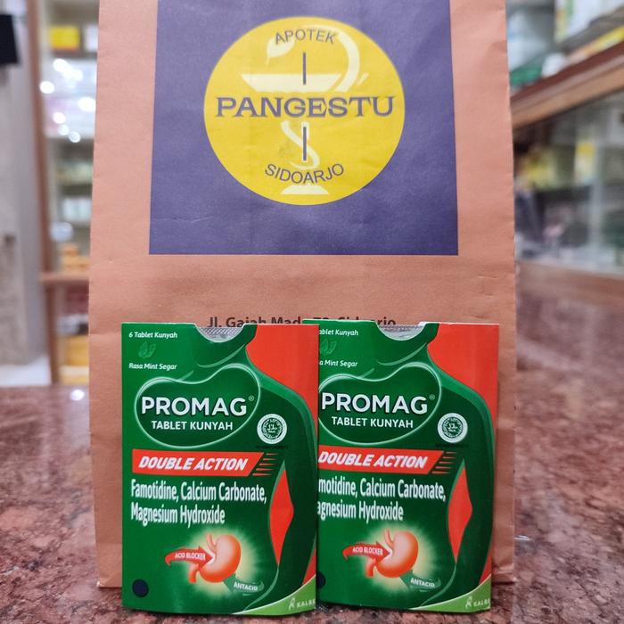Jual Promag Double Action 1 Blister 6 Tablet Kunyah / Pro Mag / Promaag ...