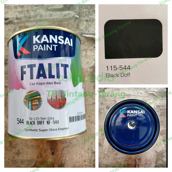 Jual FTALIT GLOSS KANSAI PAINT CAT MINYAK KAYU BESI 1 KG WARNA HITAM ...