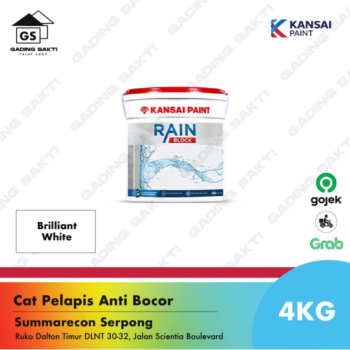 Jual Kansai Rain Block Brilliant White / Cat Pelapis Anti Bocor 4Kg ...