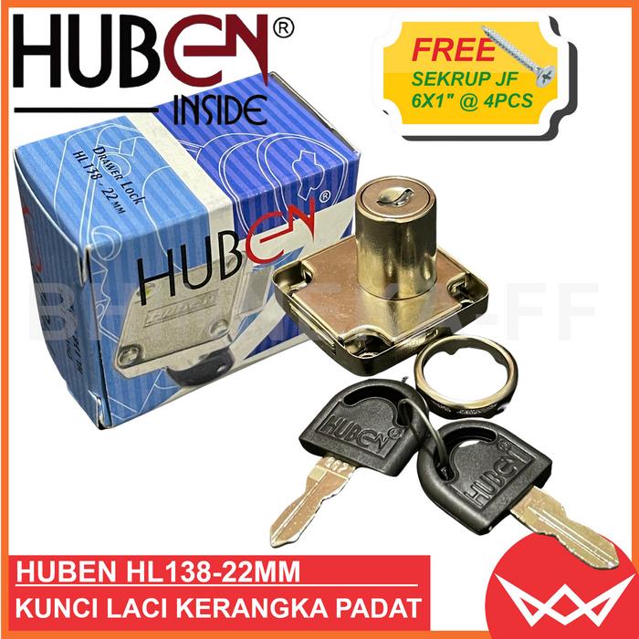 Jual KUNCI LACI/LEMARI HUBEN KERANGKA PADAT HL138-22MM - Kota Surabaya - BHINNEKA-FF | Tokopedia