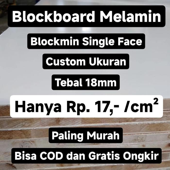 Jual Blockboard 18mm melamin melaminto single face triplek multiplek ...