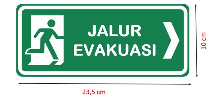 Jual Stiker rambu jalur evakuasi - kanan - Kab. Bekasi - Alzena Shop 2 ...