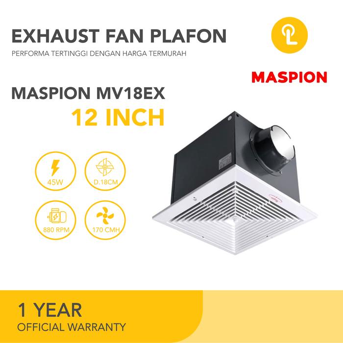 Jual Ceiling Exhaust Fan Plafon Cerobong Sirocco Maspion MV 18 EX MV18EX - Jakarta Pusat - Liten ...