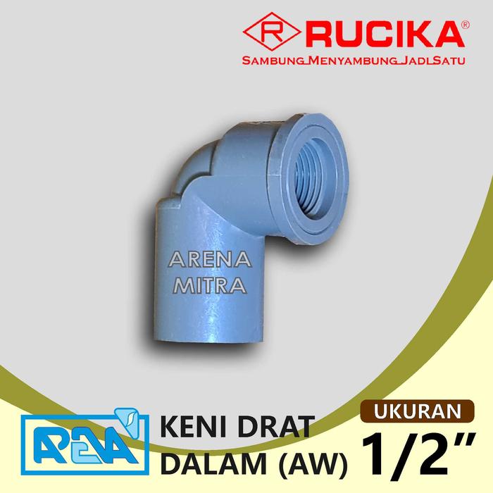 Jual Elbow/ Keni Drat Dalam Kuningan & Non Kuningan 1/2 Inch RUCIKA ...