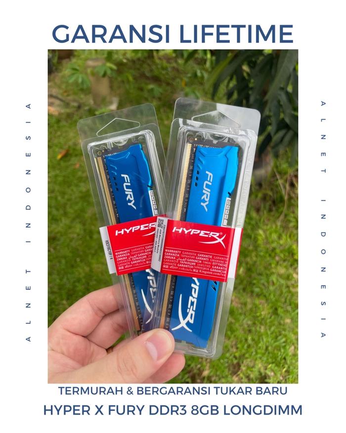 Jual RAM KINGSTON HYPER X FURY GAMING LONGDIMM DDR3 8GB 1600MHZ PC 12800 - Kab. Tangerang ...