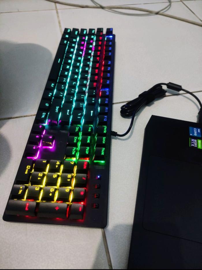 Jual HP Keyboard Mechanical RGB Rainbow Backlight - Mechanical Keyboard ...